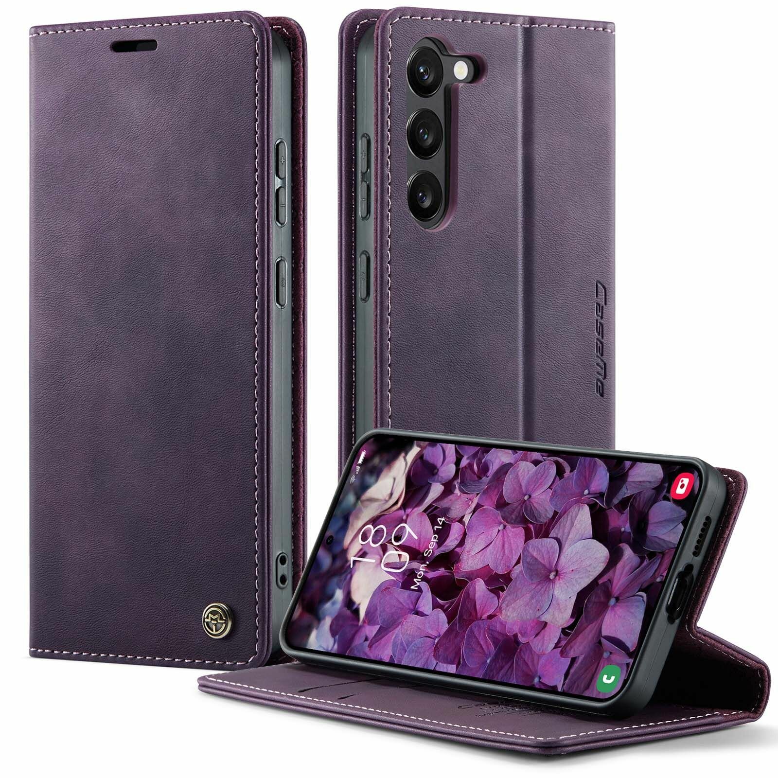 CaseMe Чехол Книжка Для Samsung Galaxy S23 / Самсунг S23 , Роскошная Кожаный