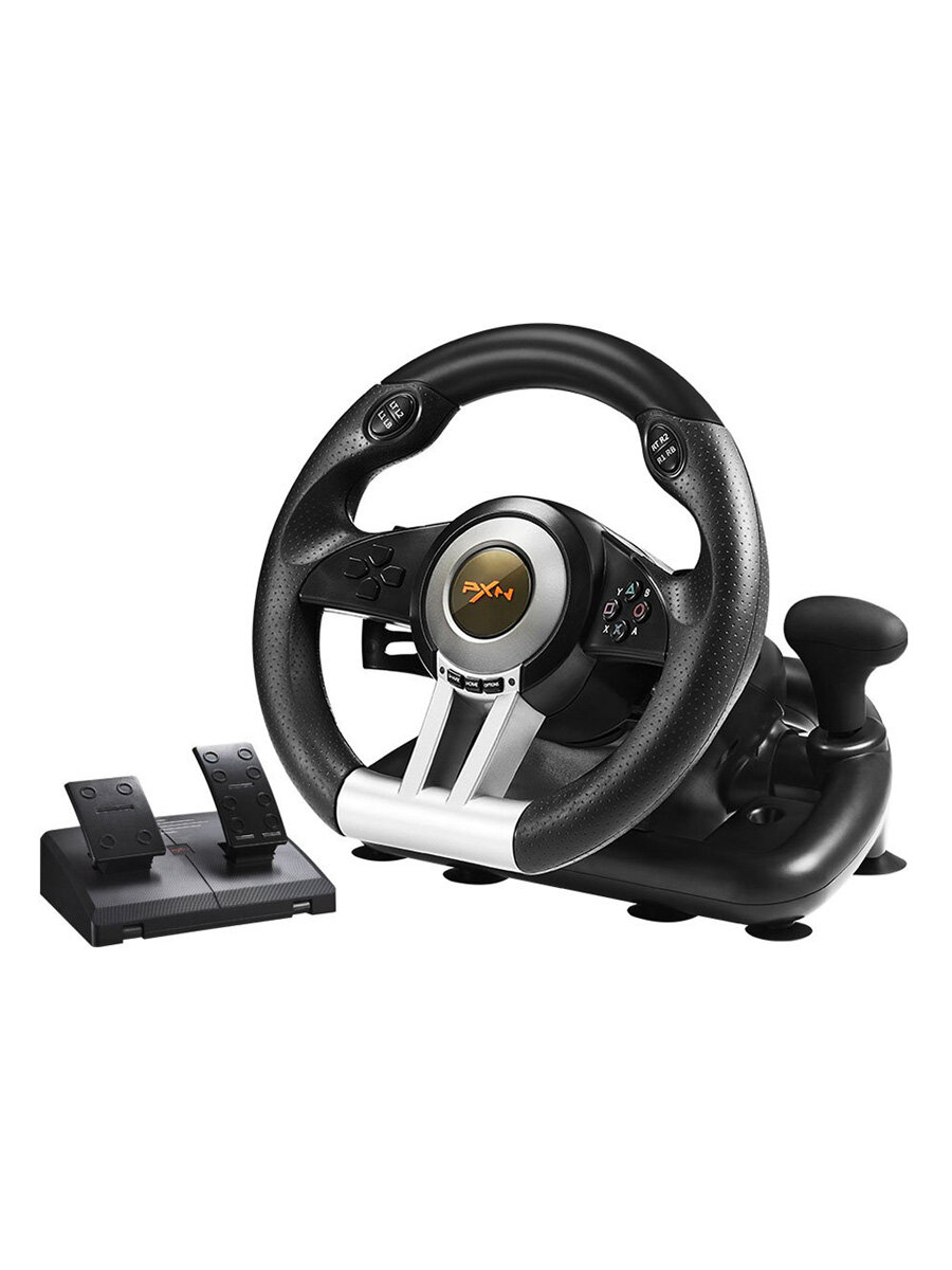 Игровой руль с педалями PXN V3PRO Racing Wheel для ПК, PS3-4, Xbox One и Nintendo Switch