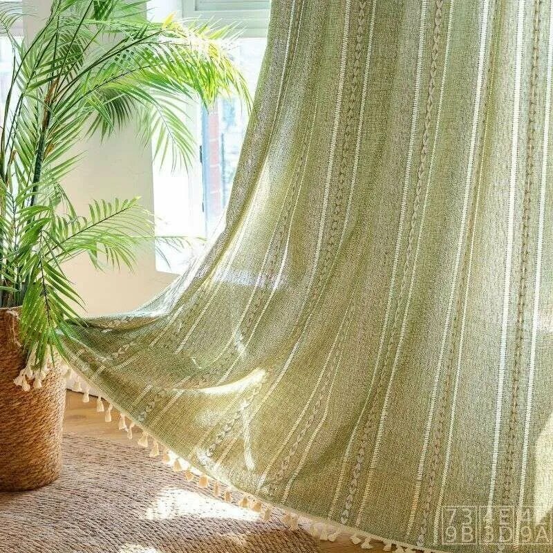 Штора 140х260 см крепление Кулиска зеленый