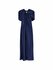 Платье Alberta Ferretti Draped back-tie maxi dress, размер 44, blue