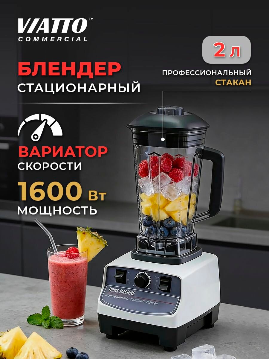 Блендер стационарный Viatto MK-BL1420W Измельчитель кухонный электрический