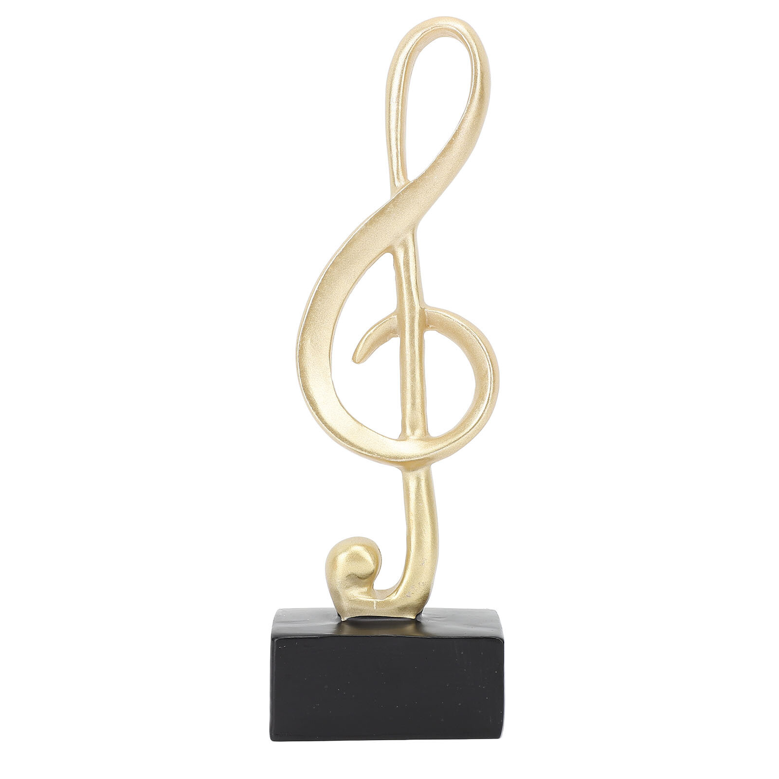 Resin Music Note Model Decorative Golden Sculptures Luxurious Elegant Figurines for Bookshelf Desktop