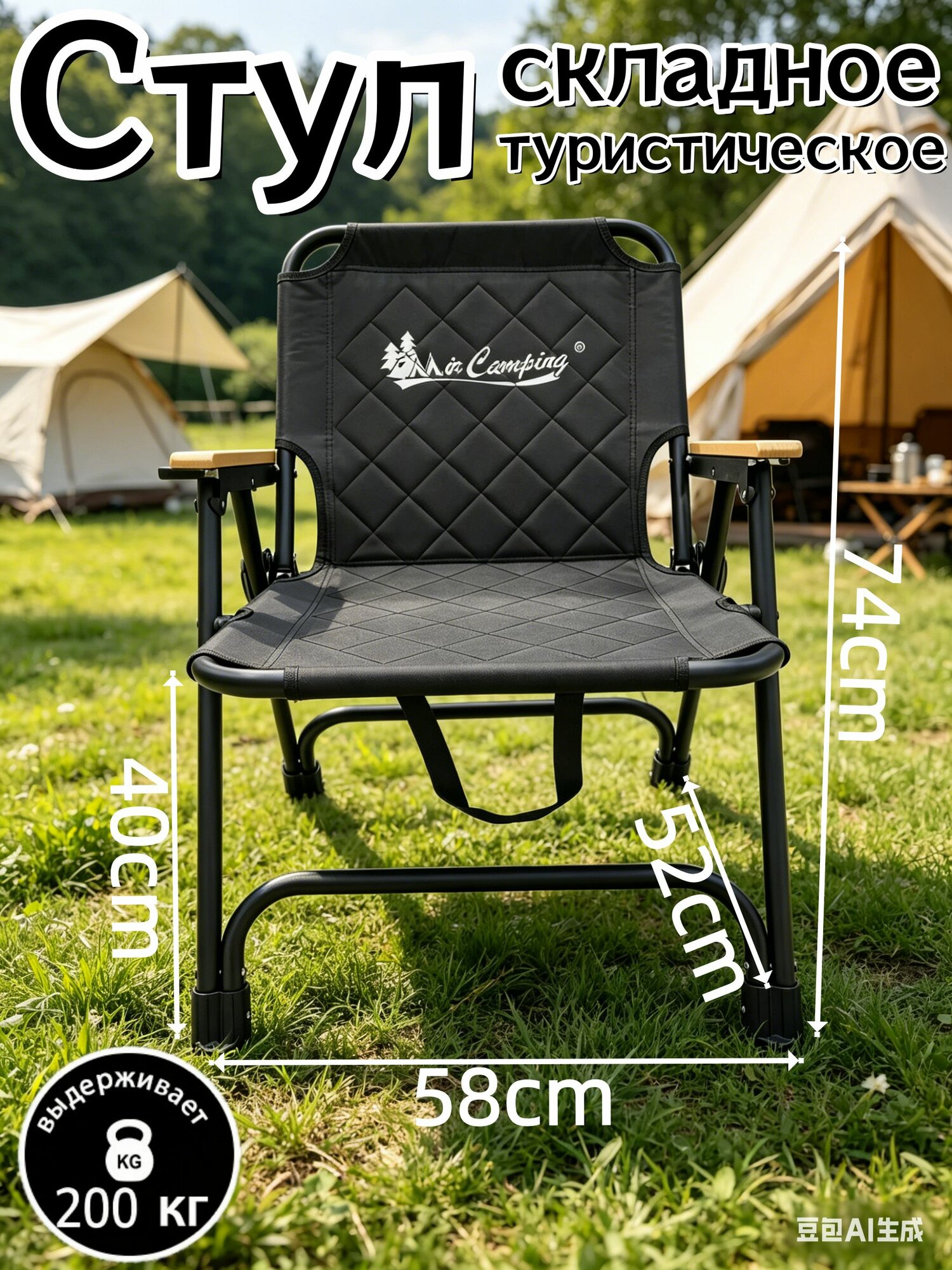 MirCamping Кресло для рыбалки58*52*（40-74） см