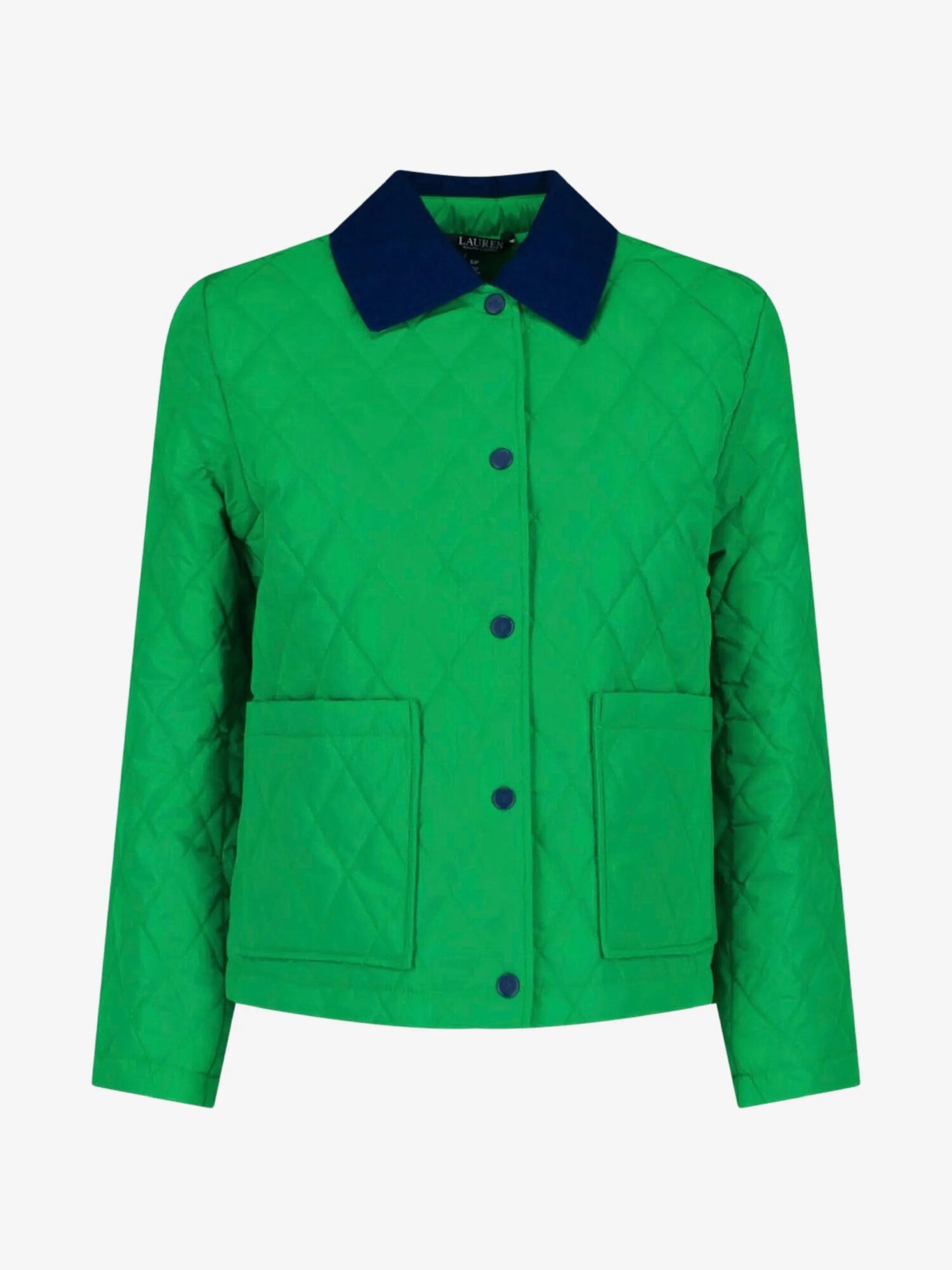 Куртка Lauren Ralph Lauren Twill-trim diamond-quilted jacket
