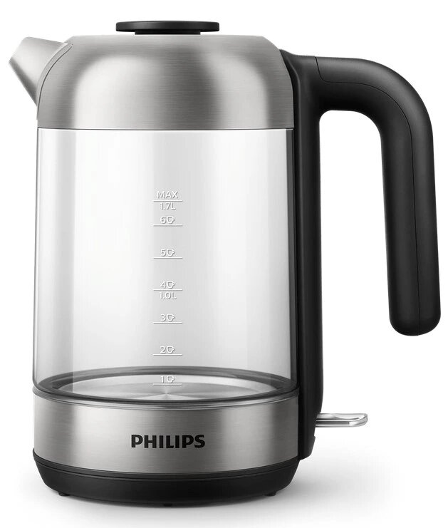 Электрочайник PHILIPS HD9339/80, 1.7л, съемный фильтр, стекло. — фото 1