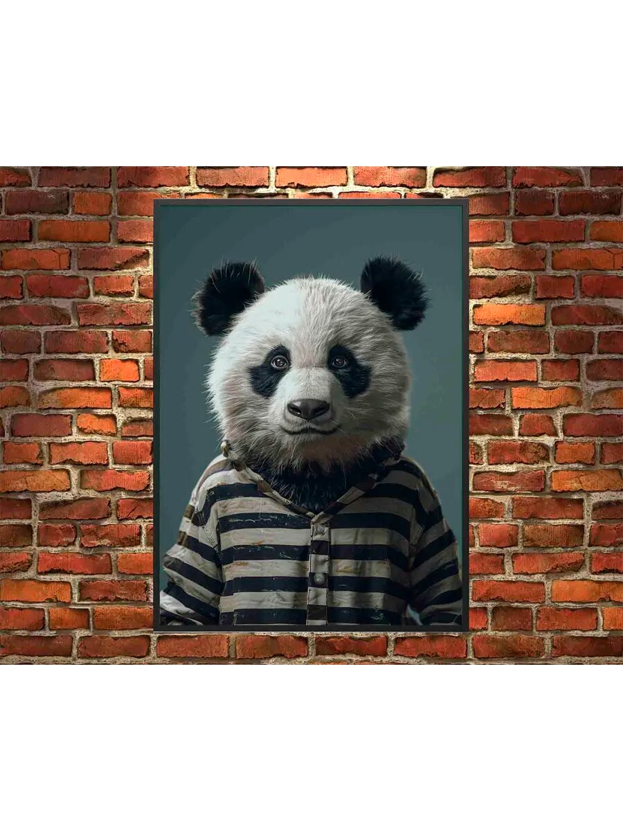 Животное-панда-заключенный 3, Плакат 30x42см