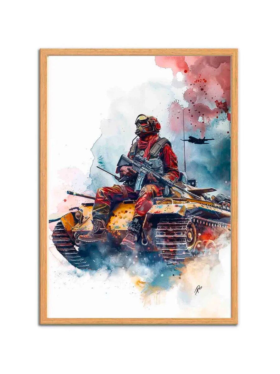 Королевская кобра-животное-солдат 3, Плакат 30x42см