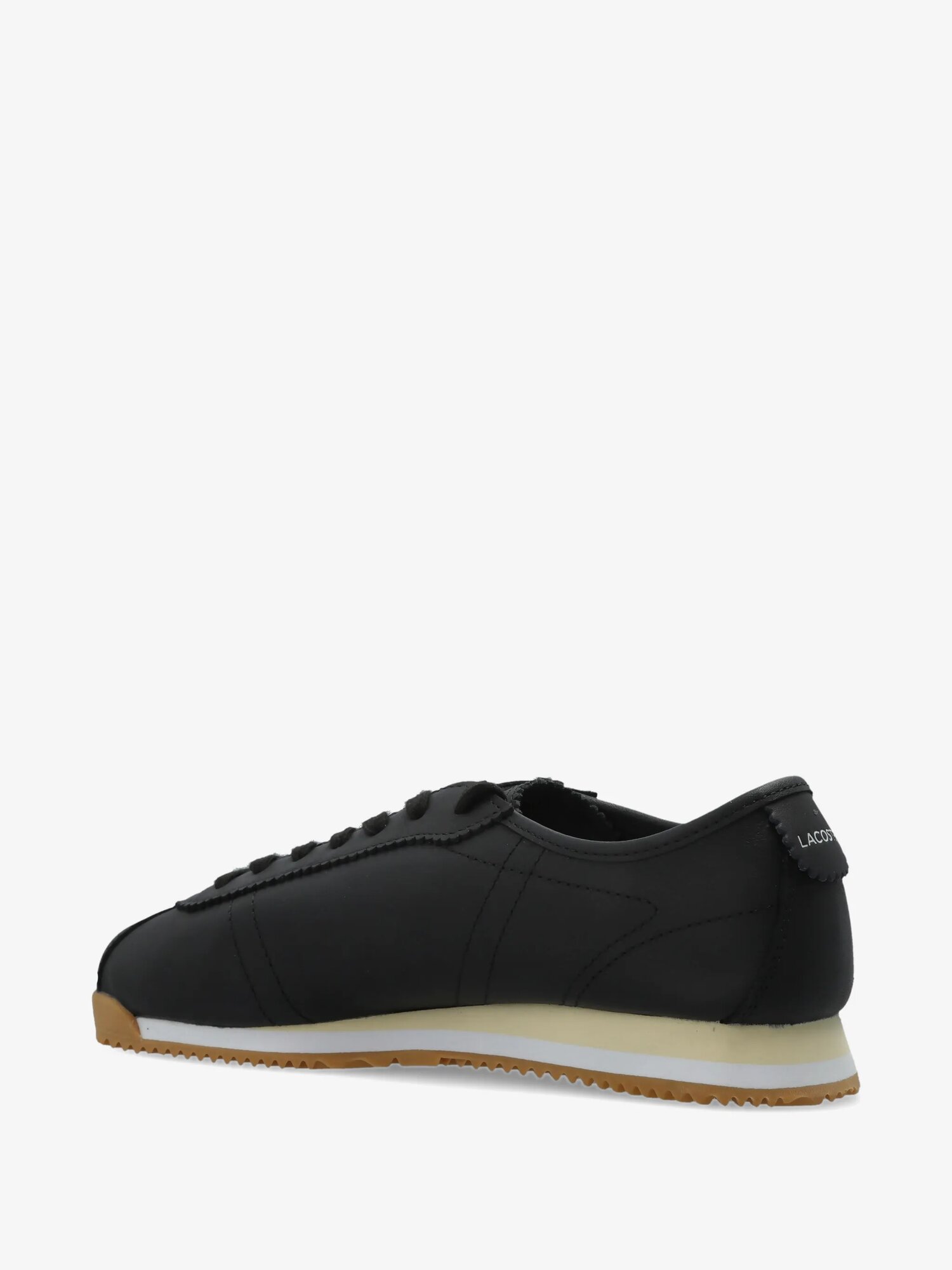 Кроссовки LACOSTE Low-top leather sneakers, размер 5 UK, black — фото 1