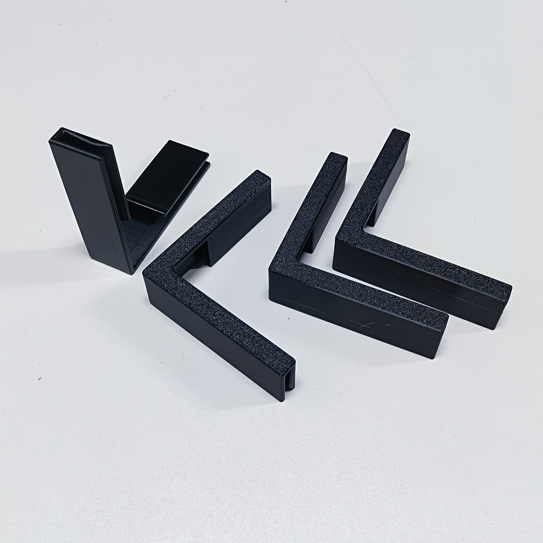 Черные большие угловые клипсы для картонных коробок, 3D-печать, 4 штуки, для укрепления краев и повторного использования