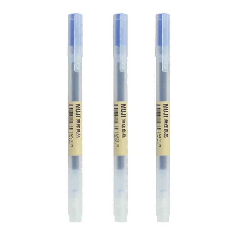 Набор гелевых ручек MUJI 3 шт, синий, 0.38 мм