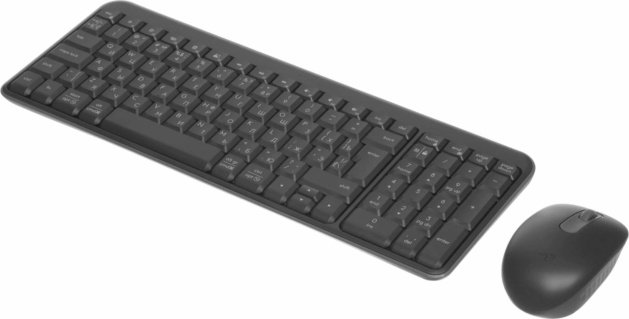 Клавиатура + мышь Logitech Wireless MK250 Compact клав: графитовый мышь: графитовый USB беспроводная M