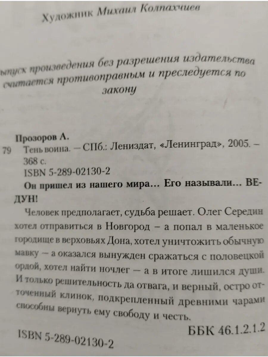 Тень воина — фото 1