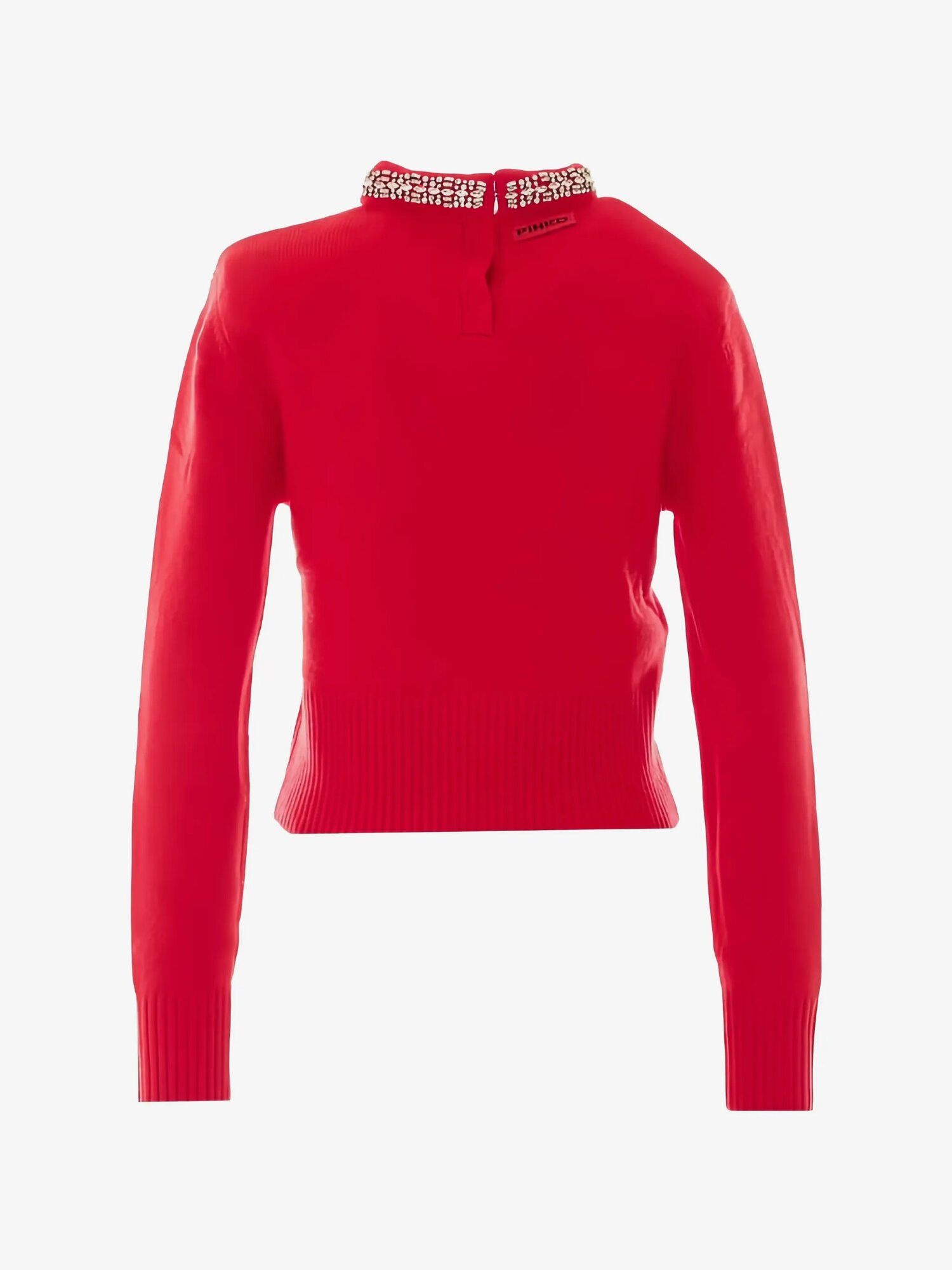 Свитер Pinko Crystal-embellished mock-neck sweater, размер 44, , red — фото 1