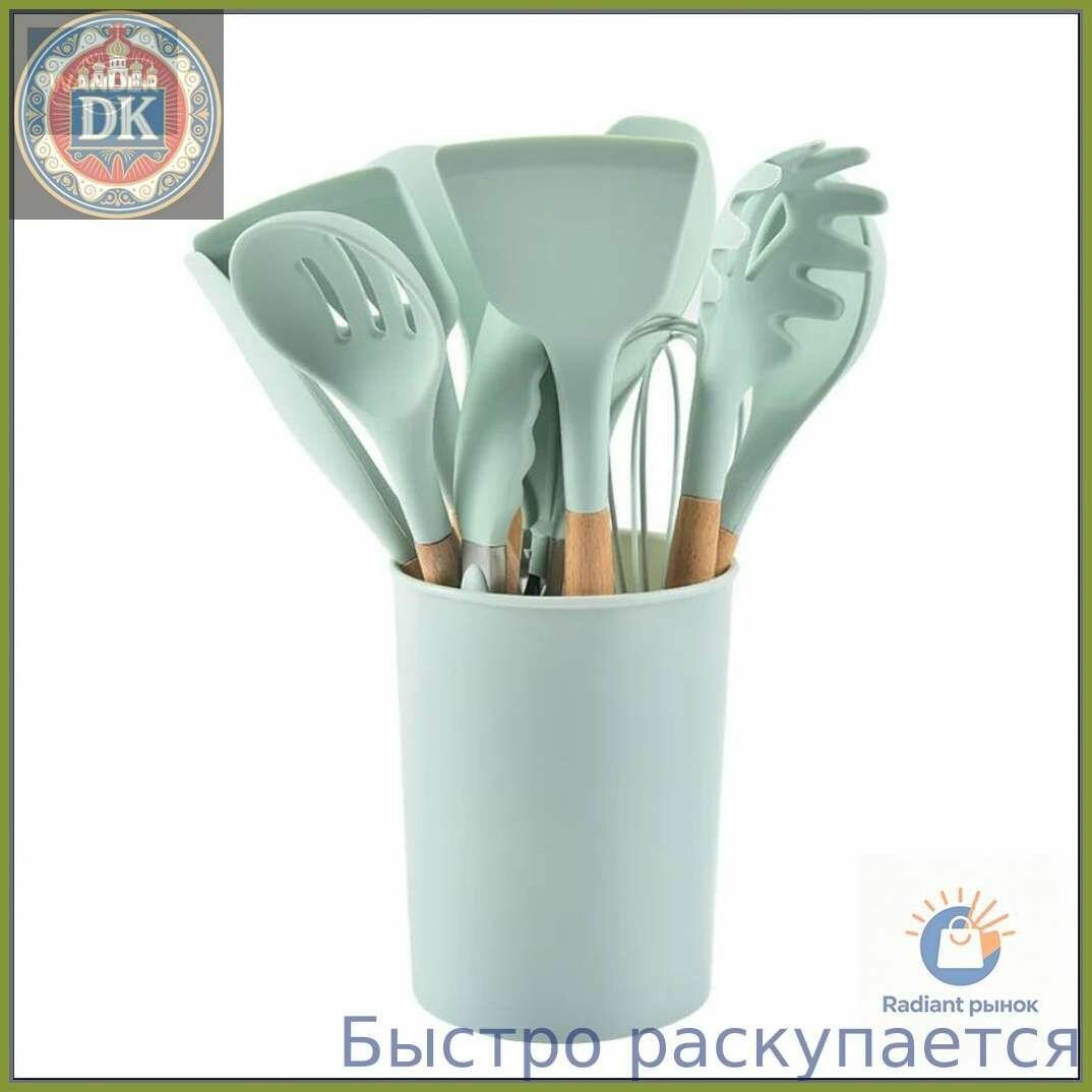 Тостер SiliconeWoodSet, зеленый