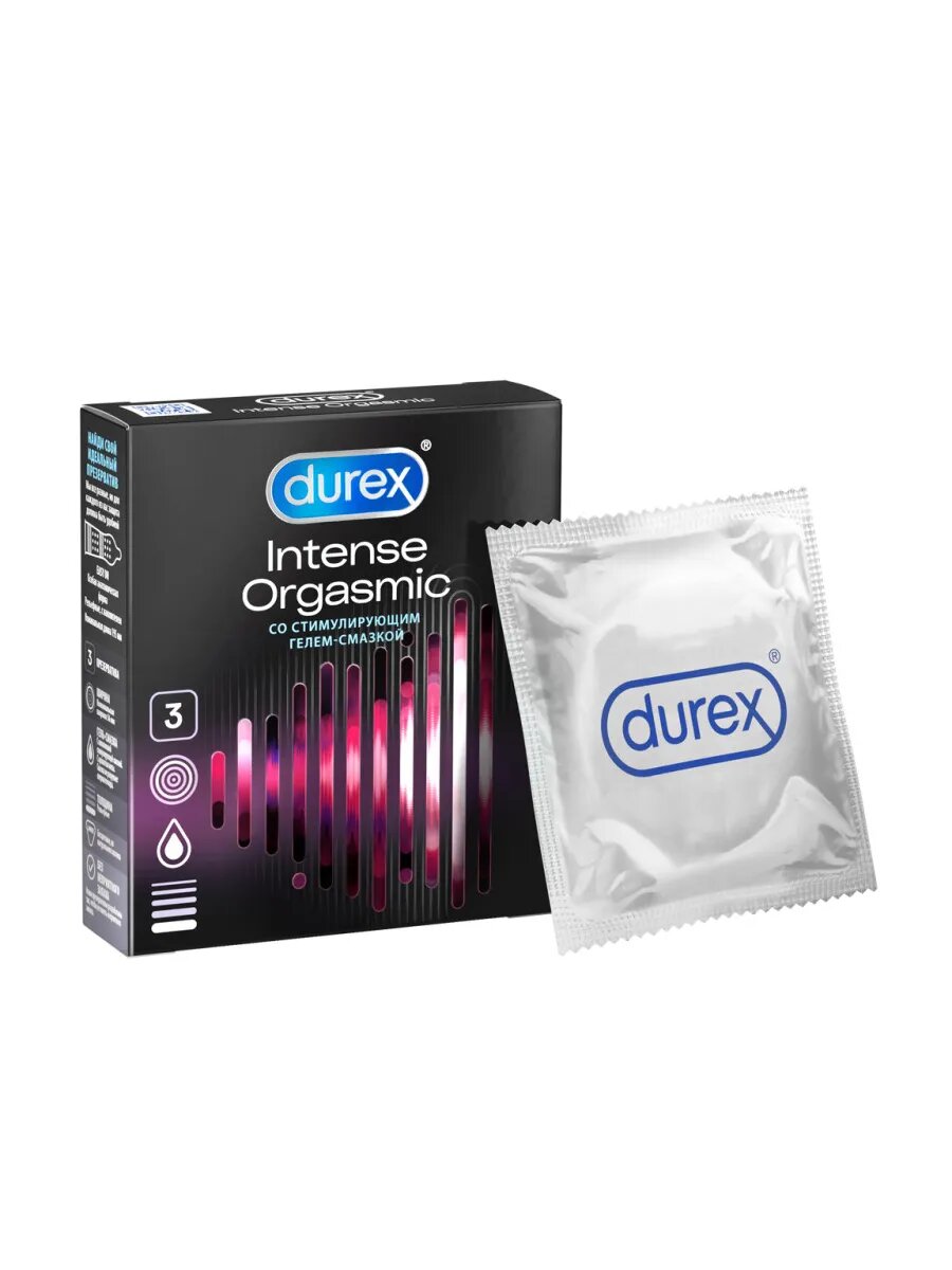 Презервативы Durex Intense Orgasmic с ребристой и точечной с