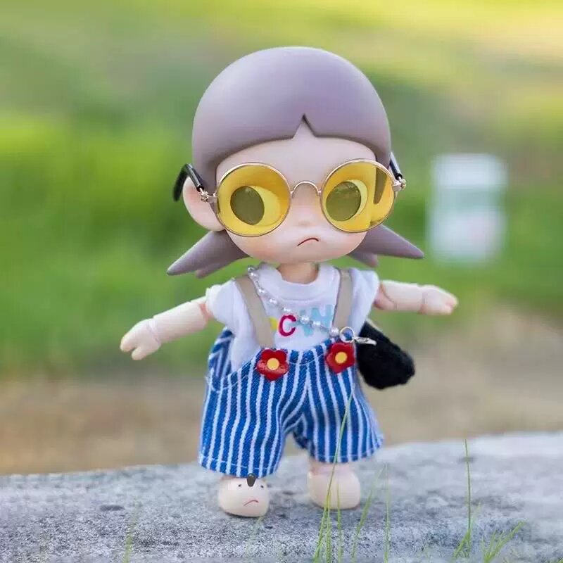 Комплект одежды для кукол BJD: топ + брюки с курткой + очки + сумка через плечо (кукла не входит)