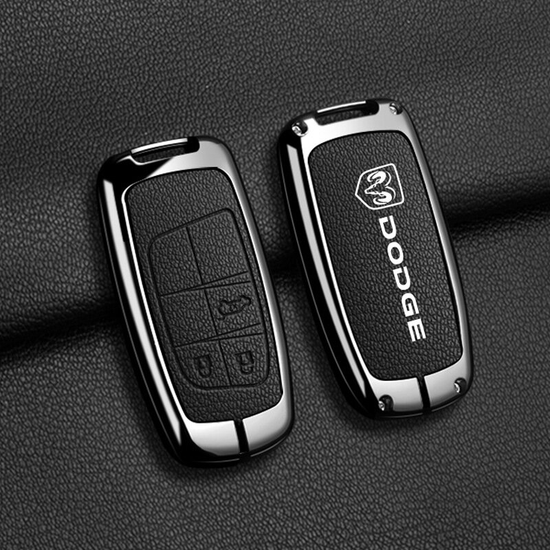 Ключевой чехол для Dodge Caliber 3-клавишного брелока с козьим рисунком черный - защита от падения