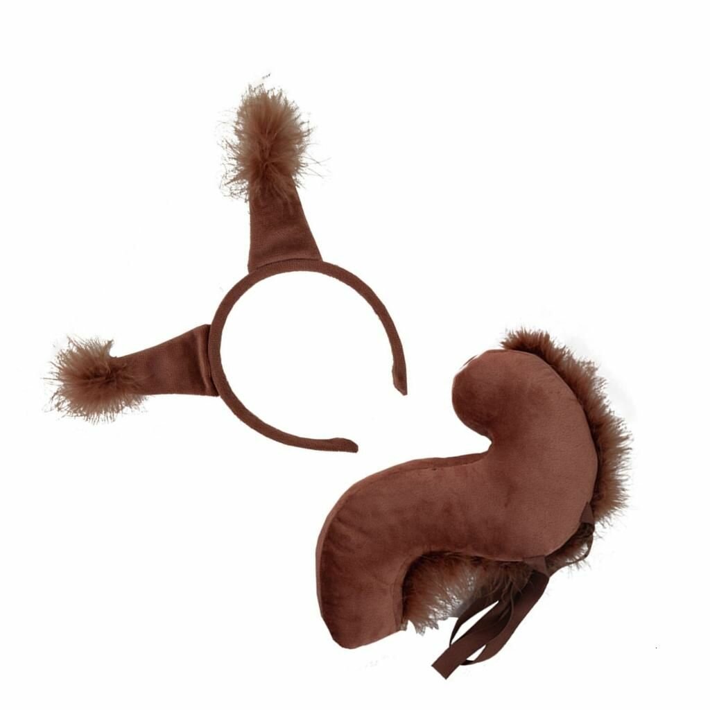 Набор Squirrel cos-кофейные ушки и хвостик