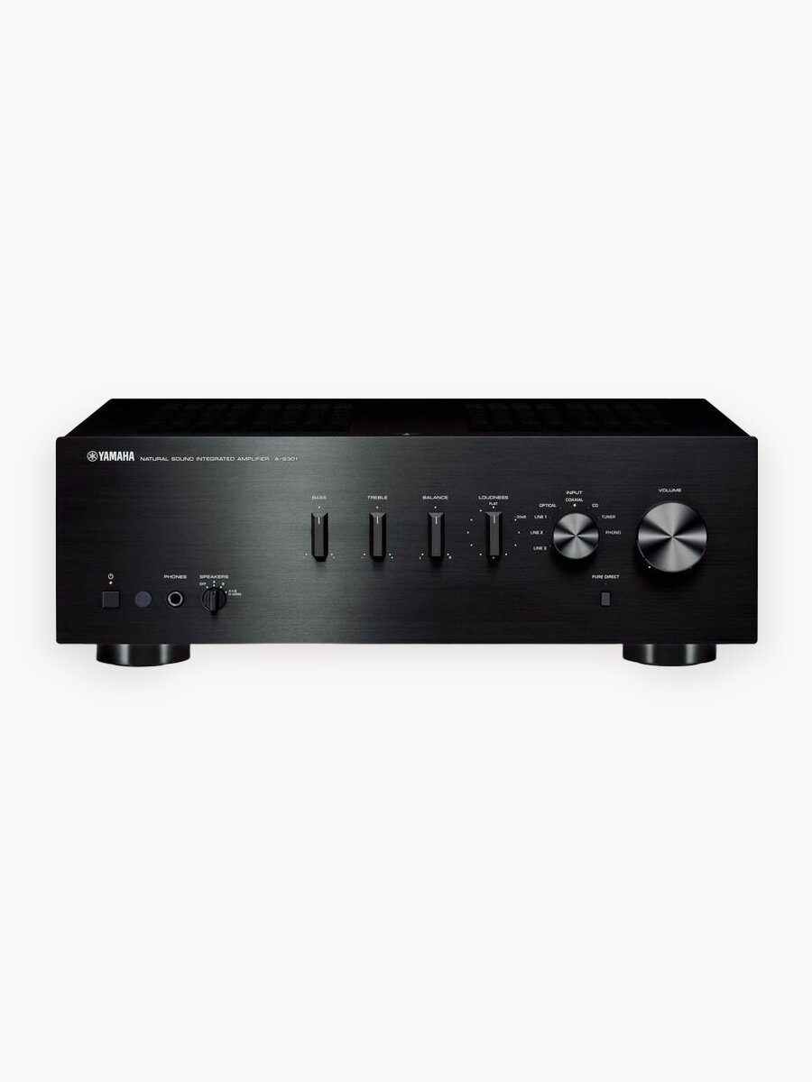 Усилитель Yamaha A-S301, стерео, интегральный, выход 95Вт, черный