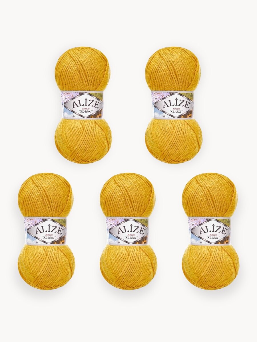 Пряжа для вязания ALIZE 'Burcum Klasik', 100г, 210м (100% Aкрил) (2 шафран), 5 мотков