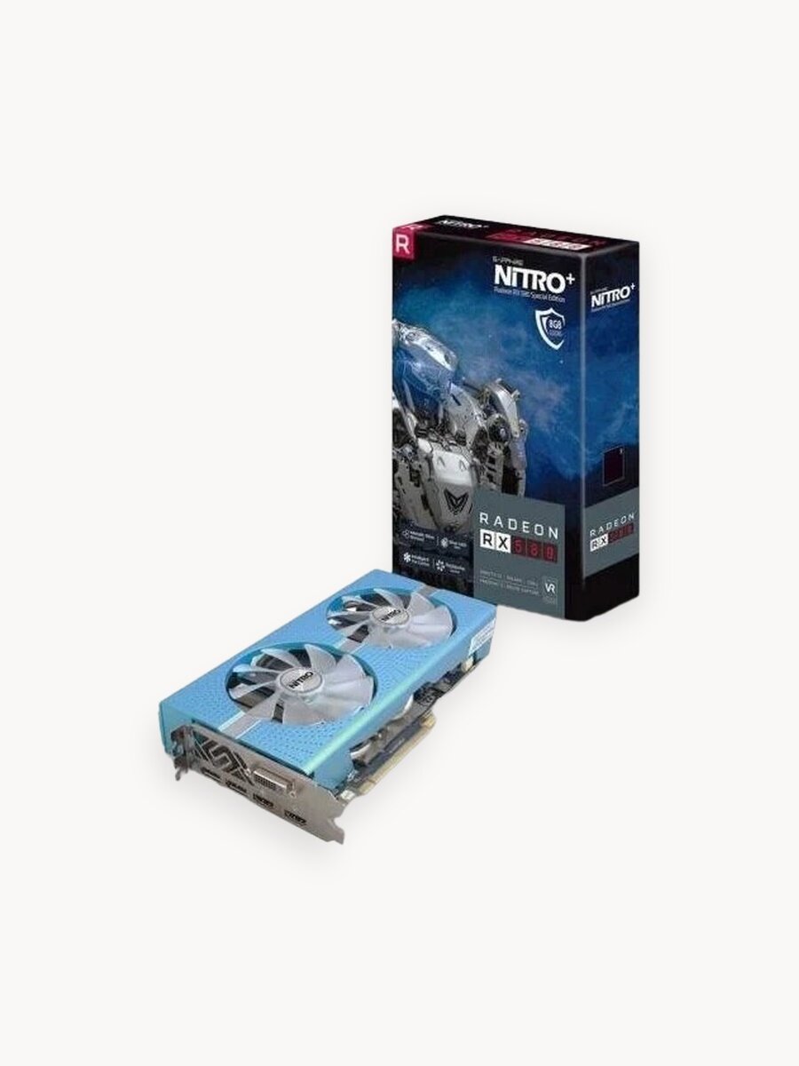 Видеокарта Б/У Sapphire Nitro+ Radeon RX 580 1430MHz PCI-E 3.0 8192MB 8400MHz 256 bit DVI 2xHDMI HDCP Special Edition, Retail
