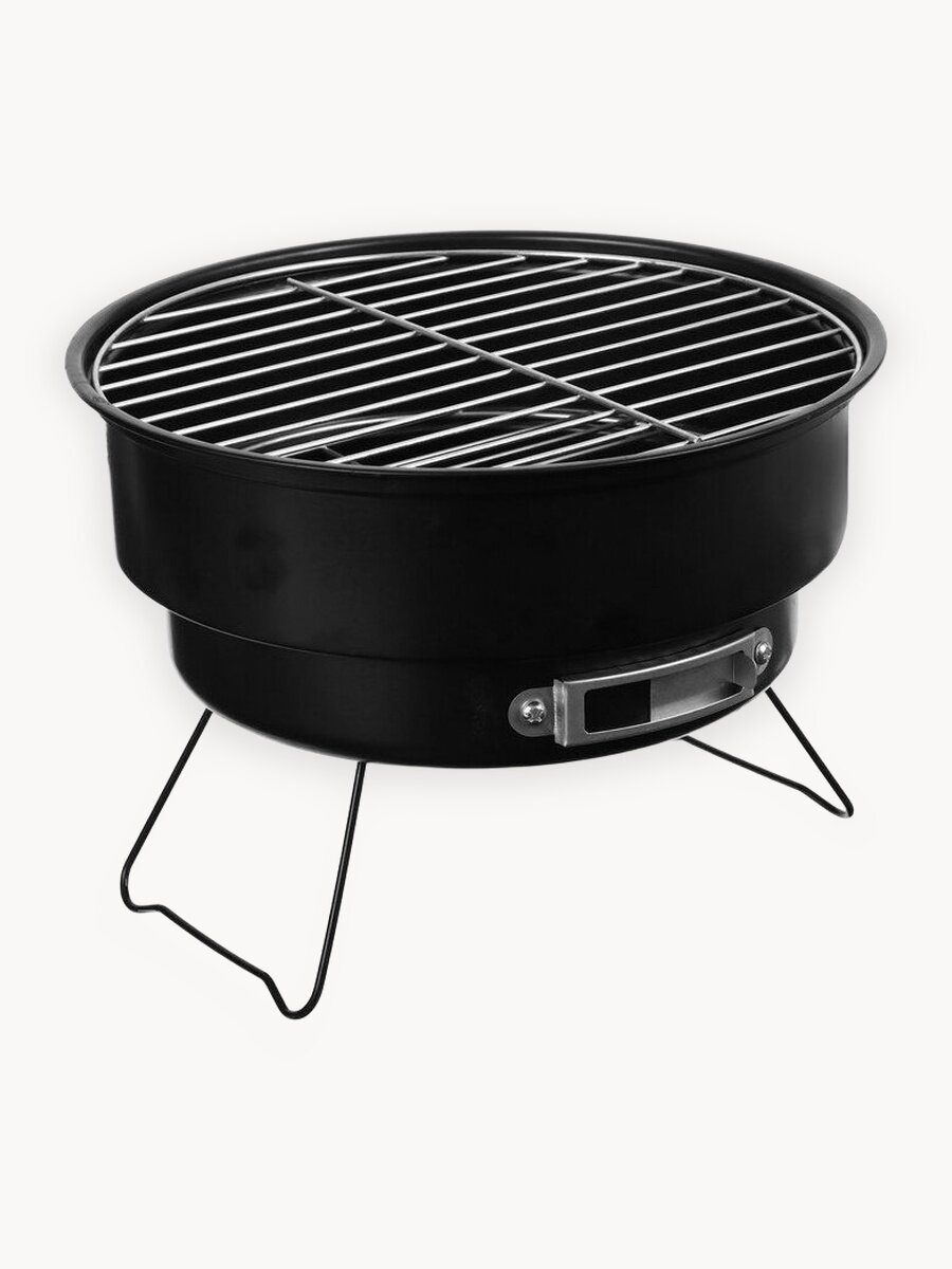 Мангал-барбекю Maclay 26x18x10см, черный, разборная конструкция, толщина стенок 0,5 мм