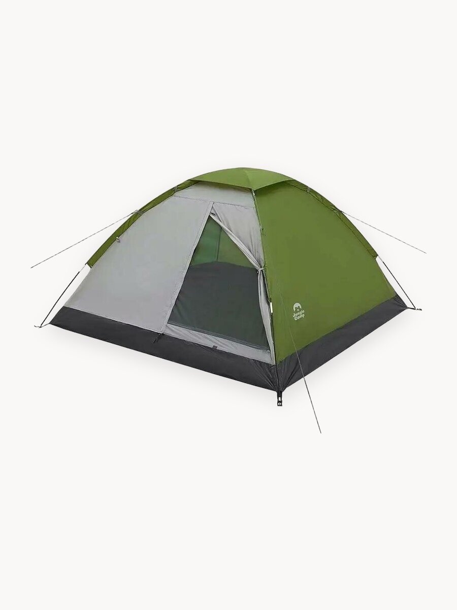 Палатка туристическая 4 местная JUNGLE CAMP Lite Dome 4. Москитная сетка на двери. Легкая. Простая и быстрая установка.