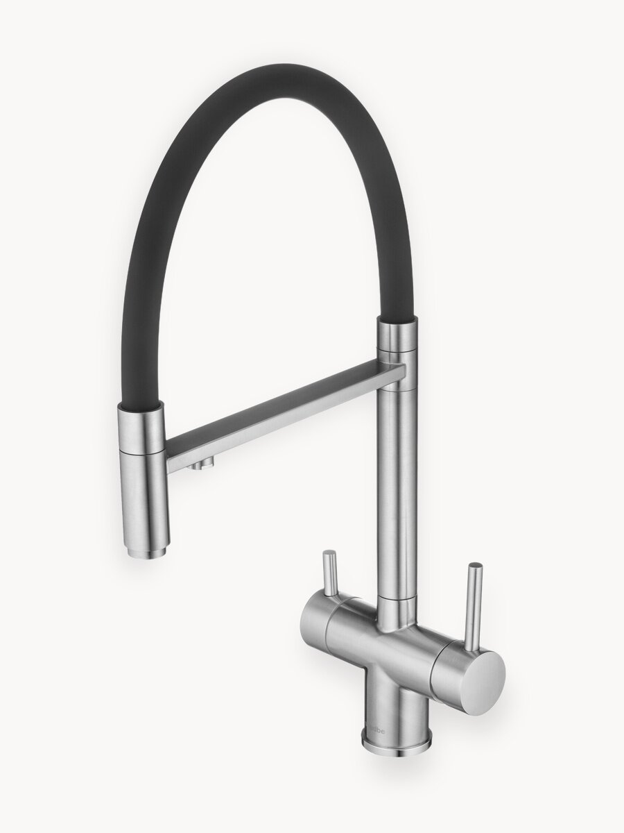 Смеситель для кухни с каналом для фильтрованной воды с гибким изливом Swedbe