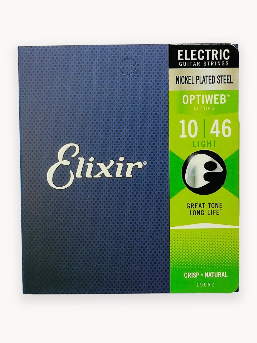 Струны для электрогитары Elixir Nickel Plated Steel Optiweb Light 19052, 6 металлических струн, 10-46