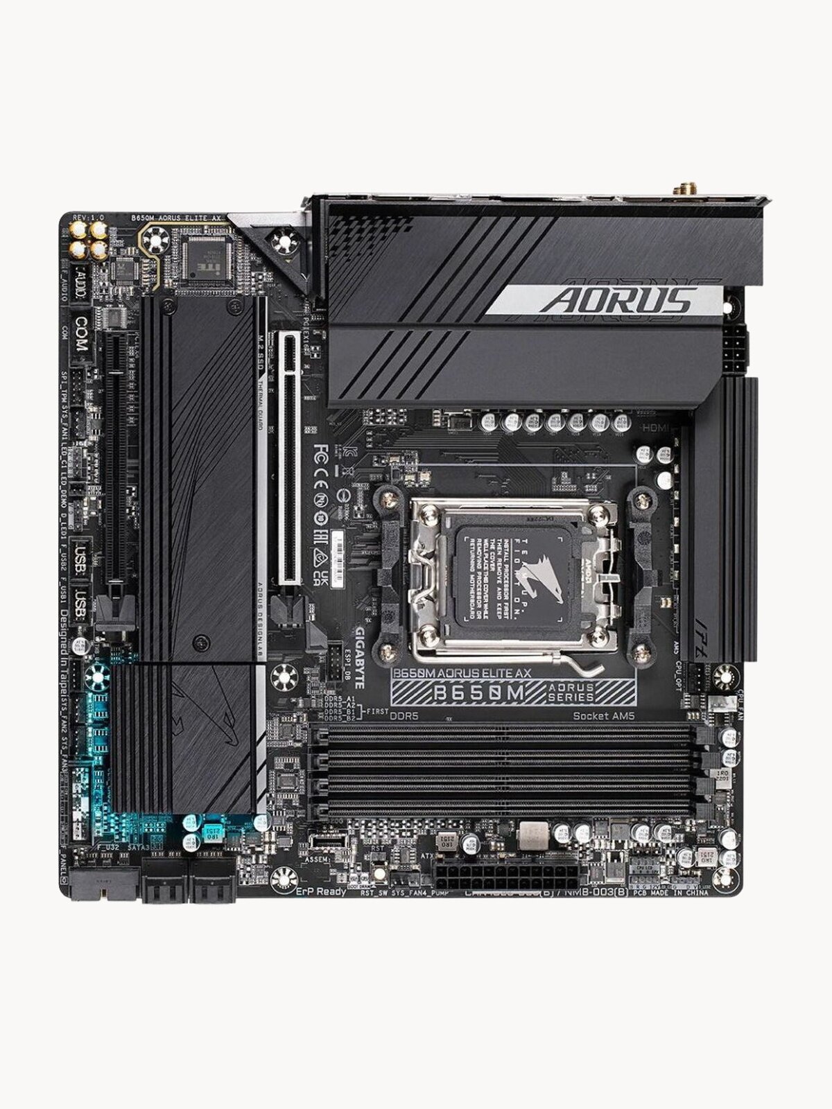 Материнская плата Gigabyte B650M AORUS ELITE AX, SocketAM5, AMD B650, mATX