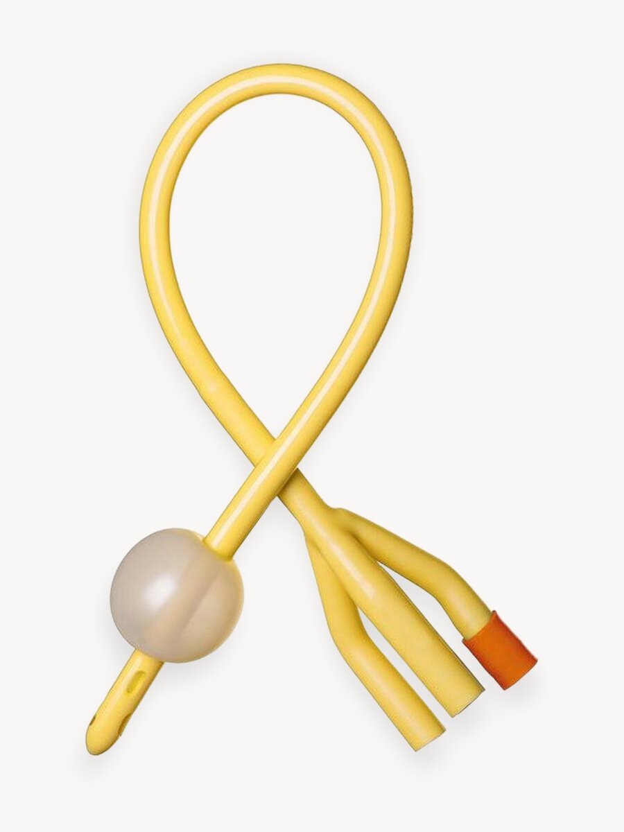 Катетер Фолея 3-х ходовой 16CH, латекс покрыт силиконом 40 см