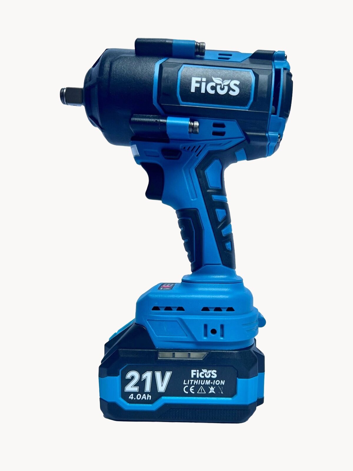 Оригинал Гайковерт аккумуляторный ударный бесщеточный FICUS 1000 Нм, 21 В, с 2 аккумуляторами 4Ач