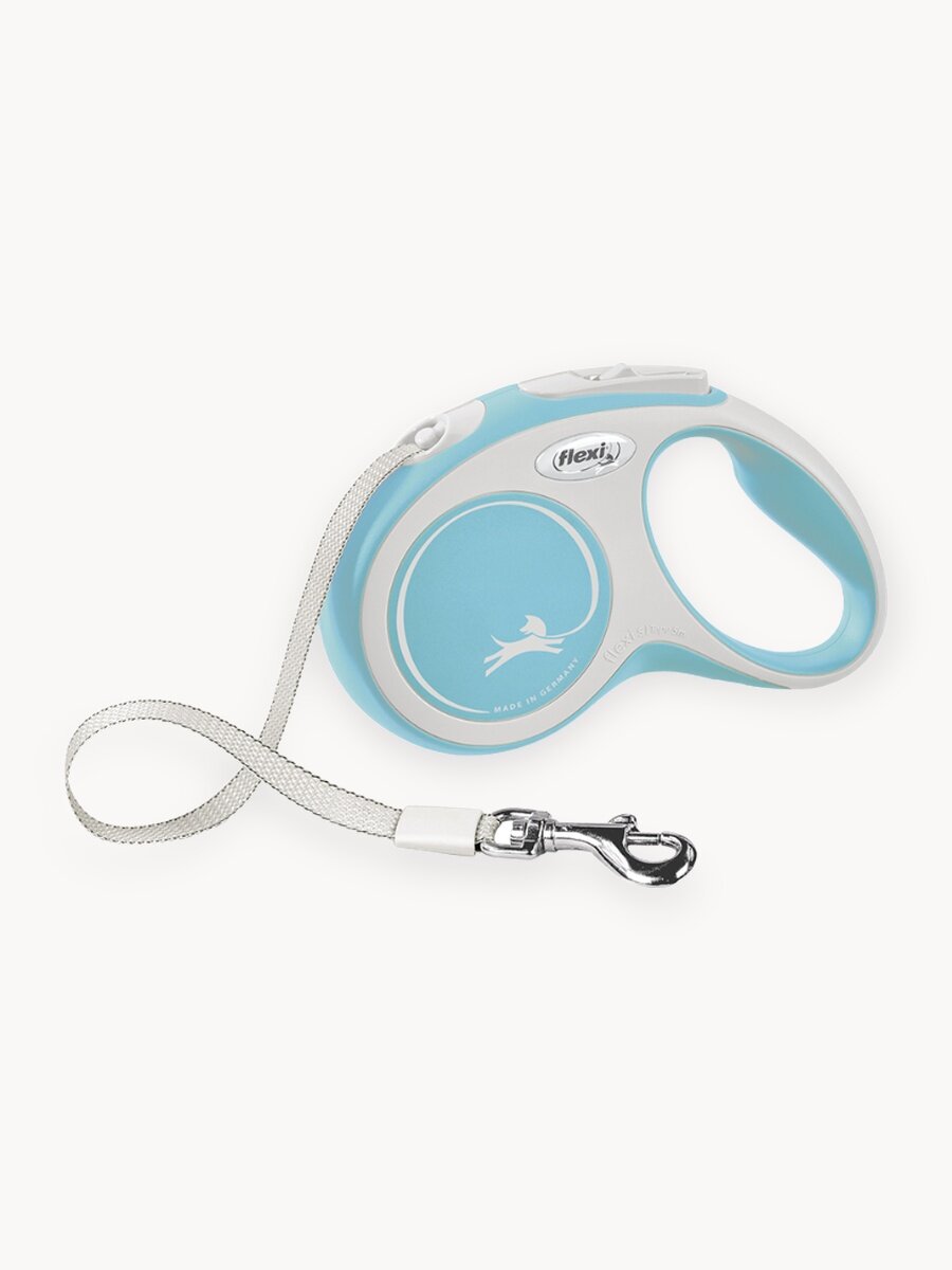 Поводок-рулетка Flexi New Comfort tape S 5m 15kg light blue