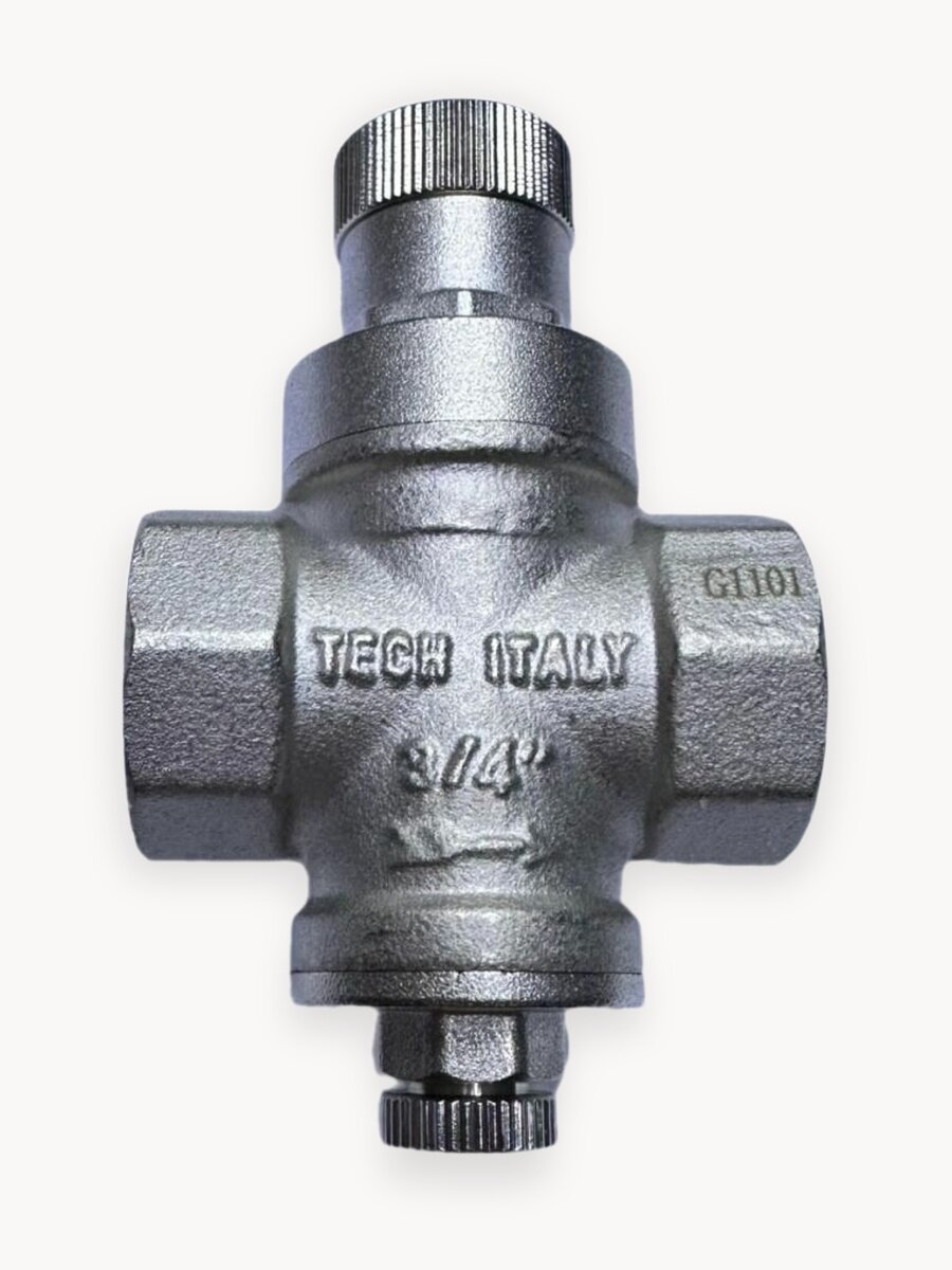 Редуктор давления 3/4" под манометр 1/4" В/В, TIM, BL2803A