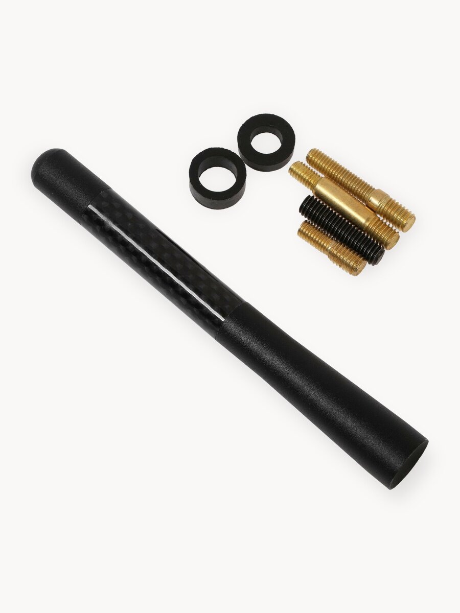 Антенна внешняя для авто, длина 12 см, черный под карбон, пластик