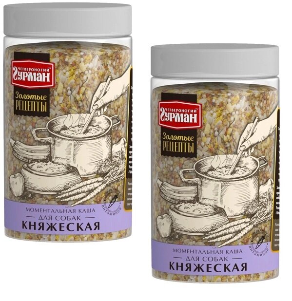 Корм сухой Четвероногий Гурман для собак Каша Княжеская 300г 2шт