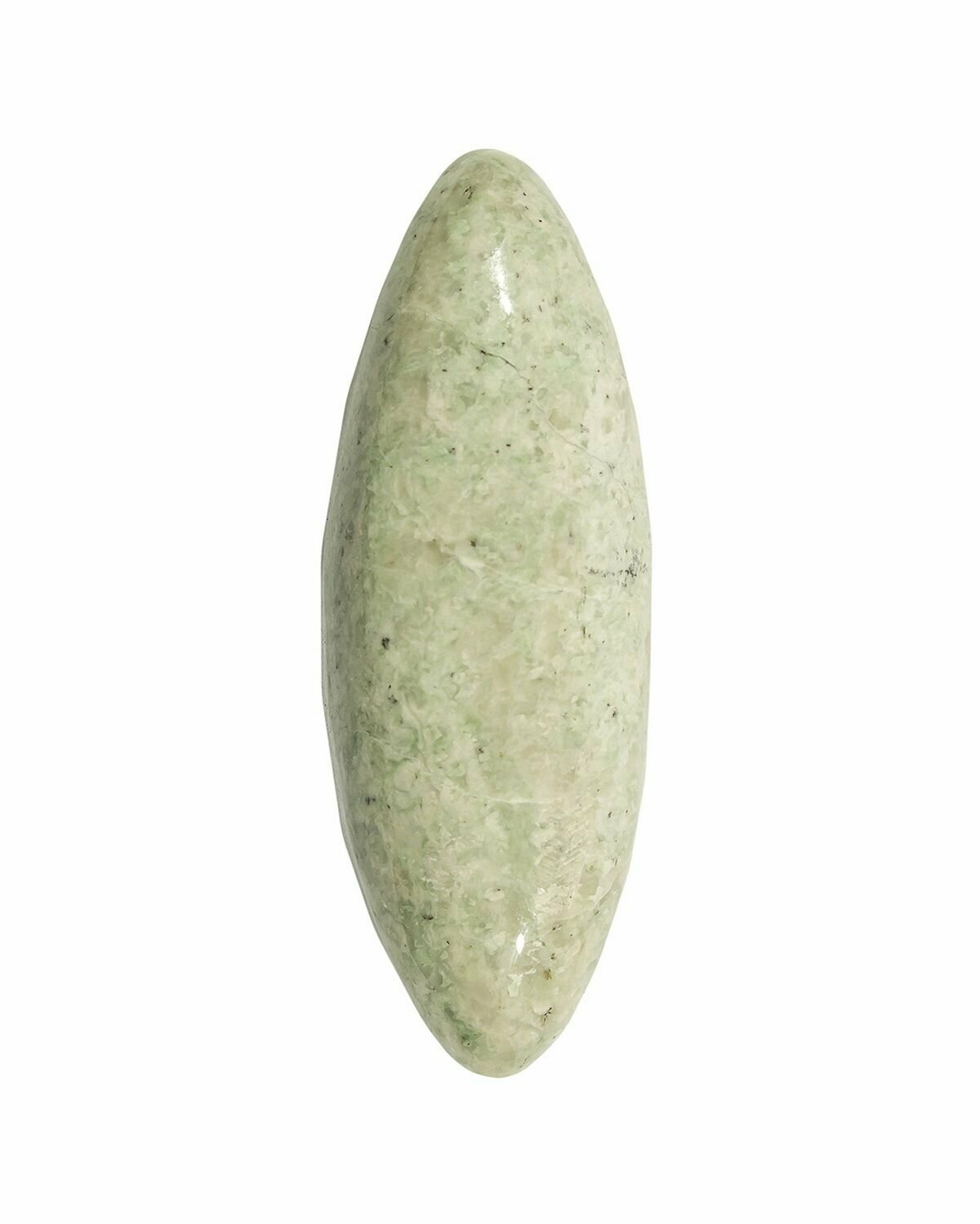 Кабошон из гарниерита размером 39х14х8 мм.