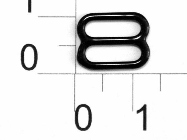 Пряжка регулятор для бюстгальтера Металл 1008В черный ш. 10мм (уп.50 шт.) "Proknopka"