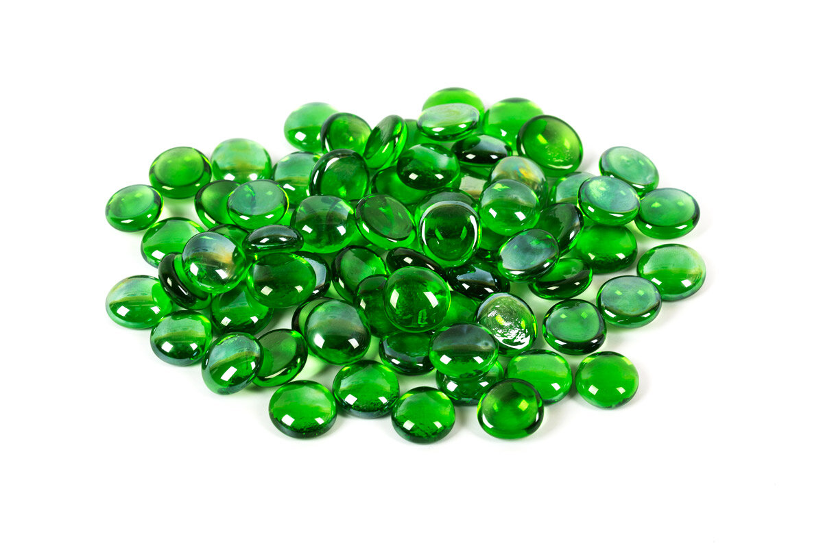 Blumentag GLG-01/17 марблс стеклянные камни 17-19 мм, вес 340 г, №01, зеленый