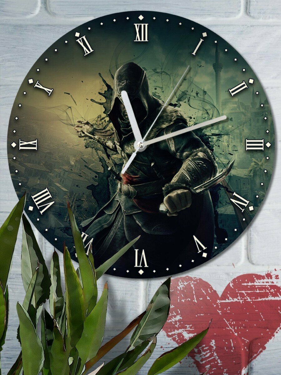 Настенные часы УФ с рисунком игры Assassins Creed Revelations - 4631