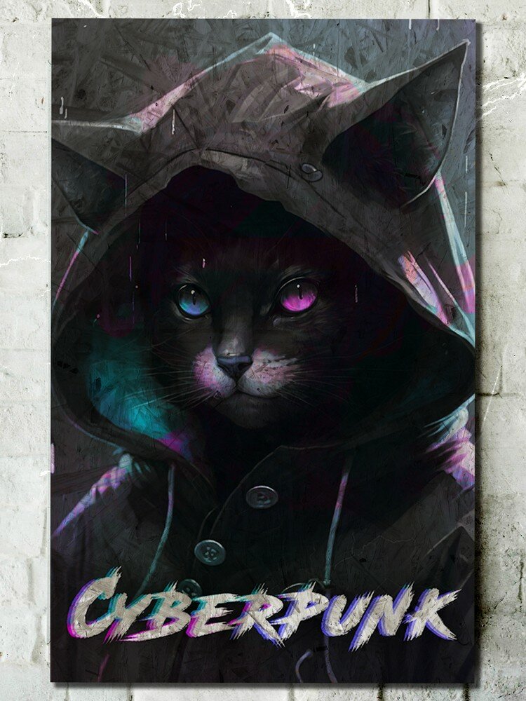 Картина интерьерная на рельефной доске ОСП Игра cyberpunk 2077 -17165