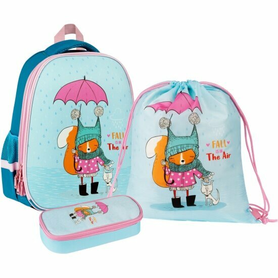 Ранец с наполнением Artspace School Friend "Sweet Friends" 39*30*18см, 2 отделения, 2 кармана, анатомическая спинка