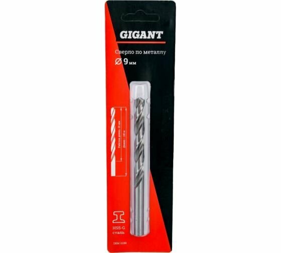 Сверло по металлу HSS-G (9х125х81 мм) Gigant DBM 11130