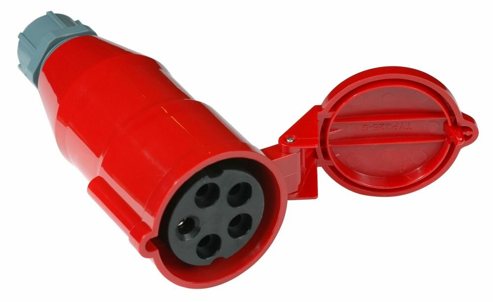 Вилка Lanmaster трёхфазная для установки на электрический кабель (LAN-IEC-309-32A3P/F)