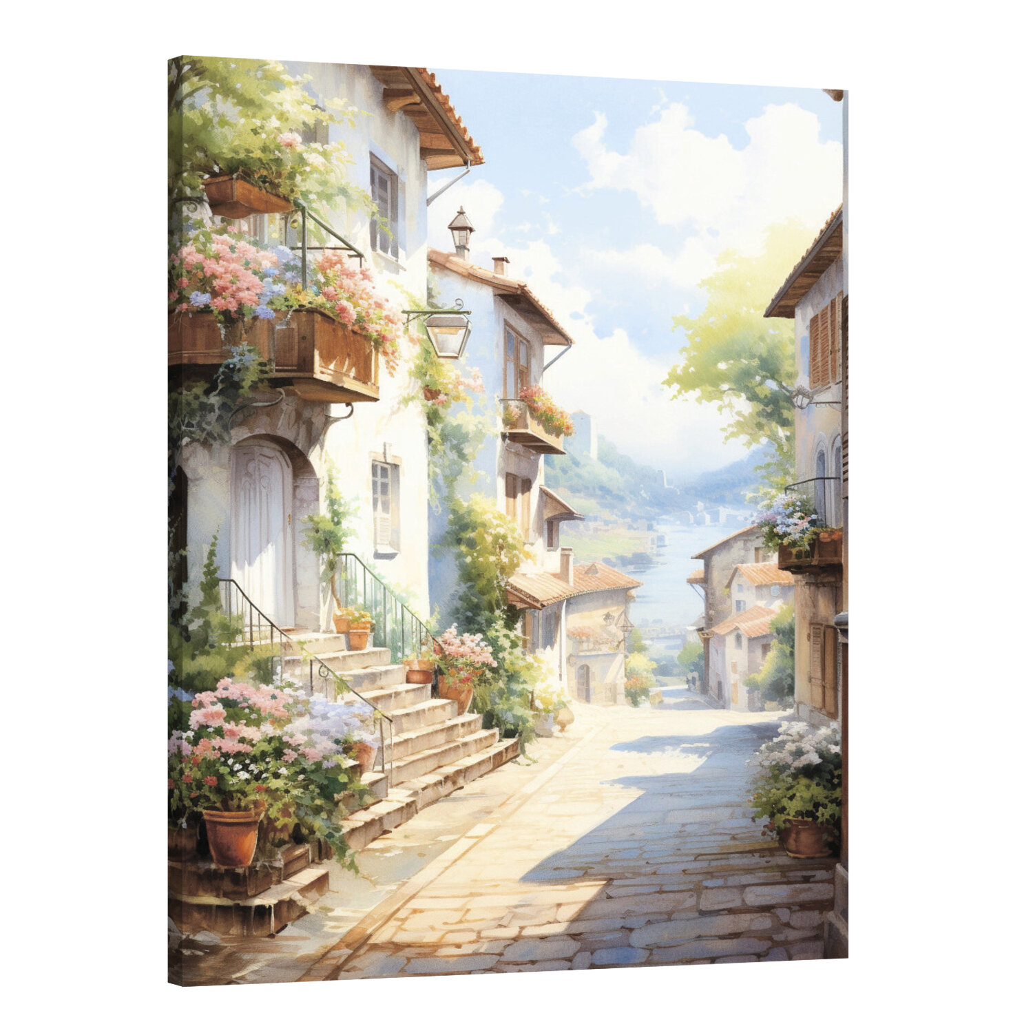 Интерьерная картина 50х70 "Деревня в стиле рококо"