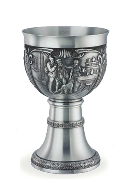 Подарочный винный бокал на ножке из олова "Sommerabend" 250мл