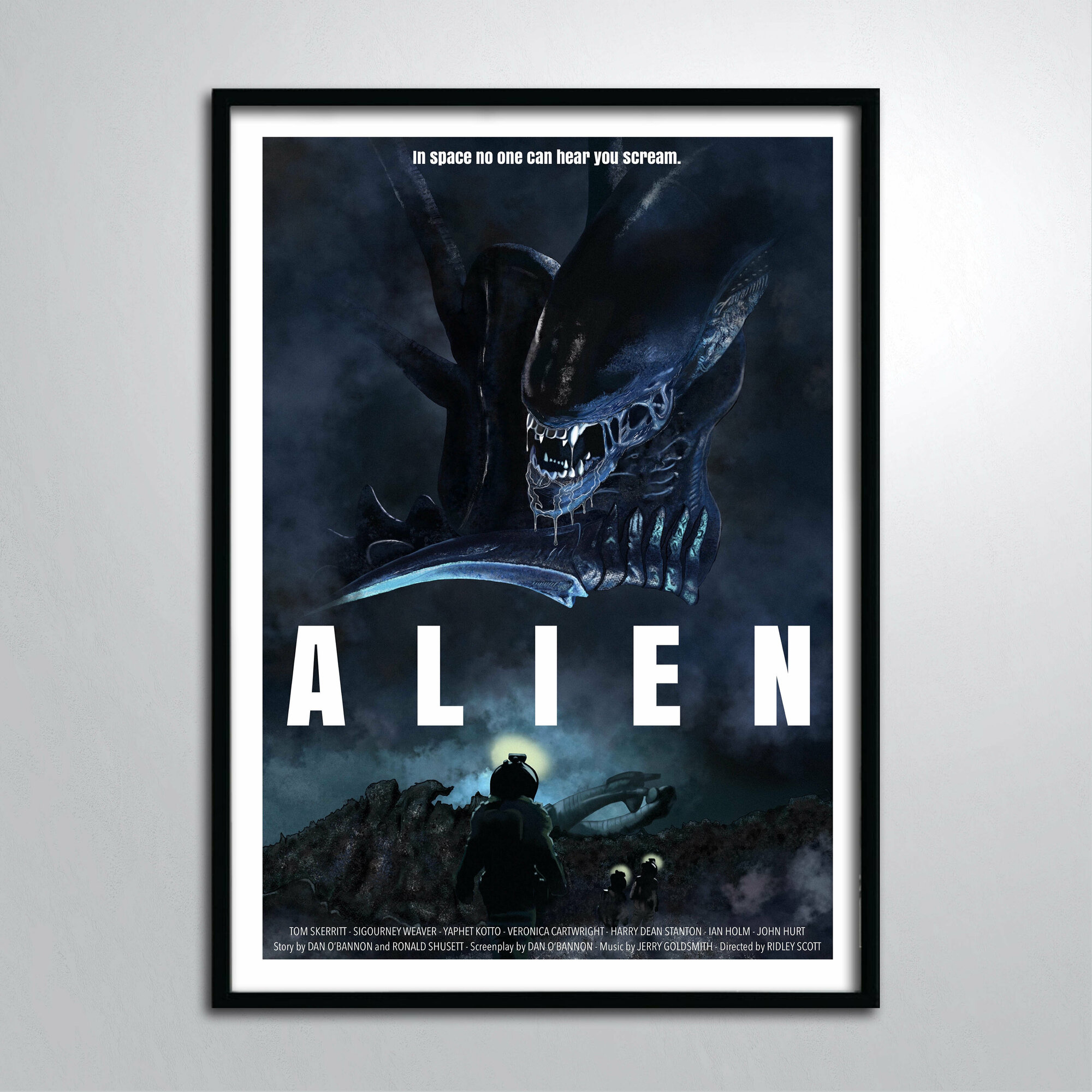 Постер без рамы/Чужой (1979) Ридли Скотт Сигурни Уивер Корабль Alien (А2/420х594)