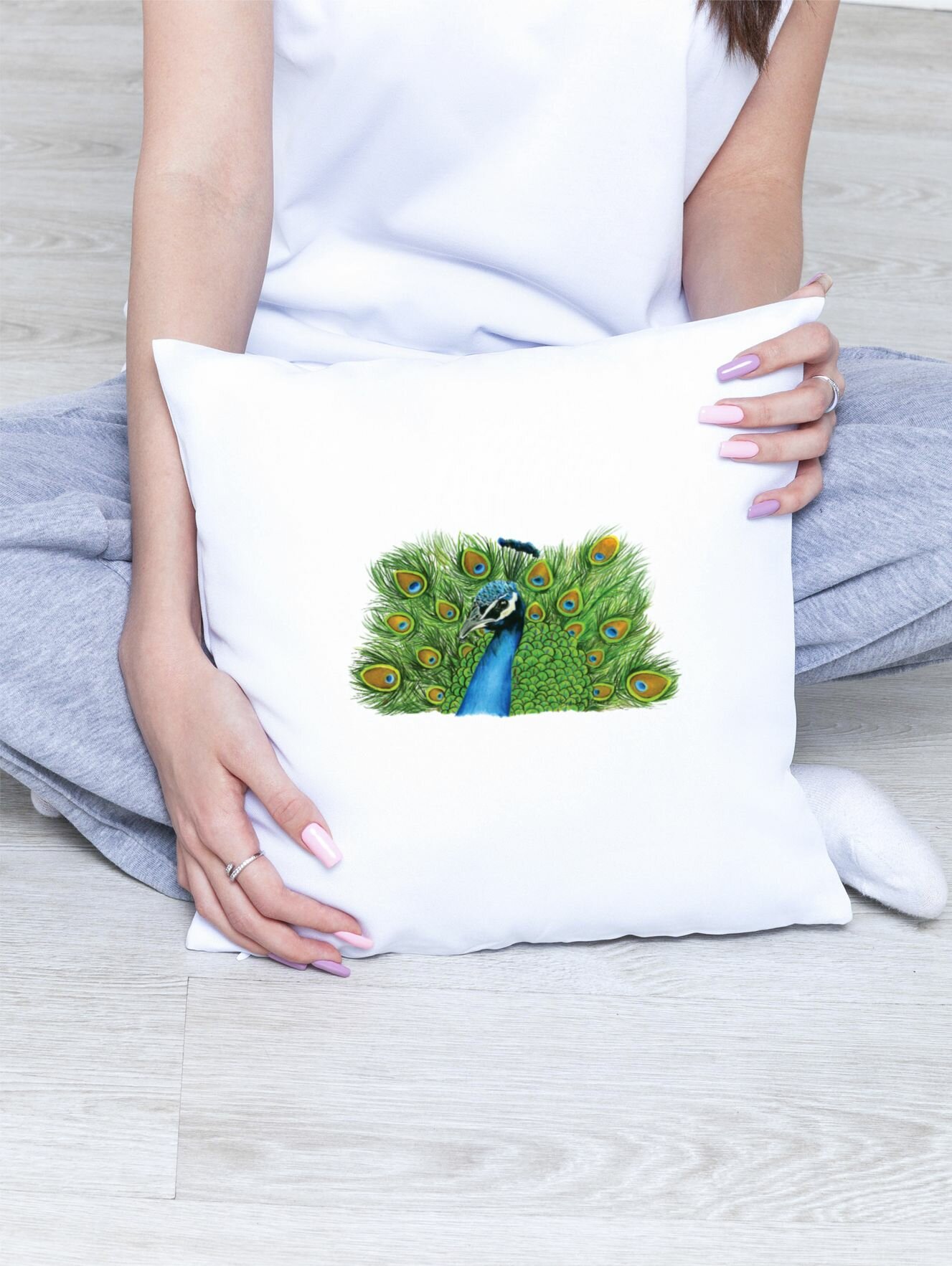 Подушка Павлин ( Подушка Павлин , Павлин , Подушка с Павлином , Павлин подушка , Подушка с изображением Павлина , подушка с птицей , подушка с изображением птицы , подушка птица ) 35х35см