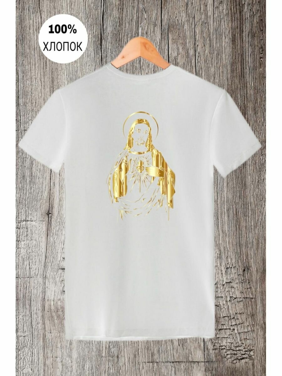 Футболка золотой иисус хрестос golden