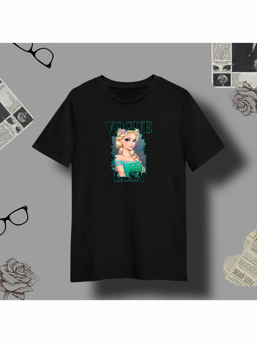 Футболка с надписью vogue elsa эльза